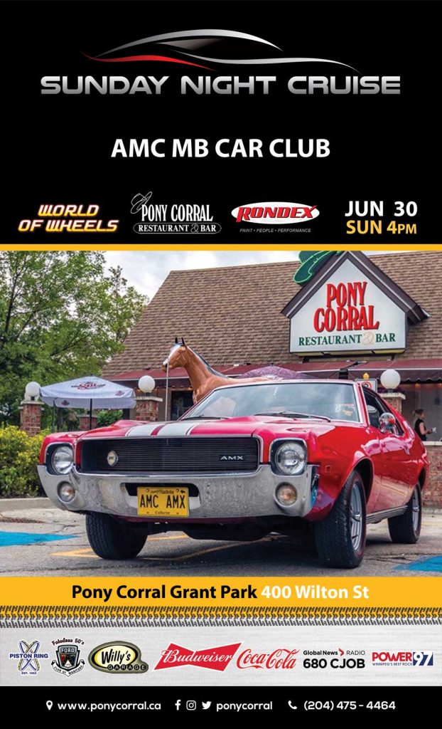 AMC MB Car Club | Pony Corral Restaurant & Bar | Winnipeg